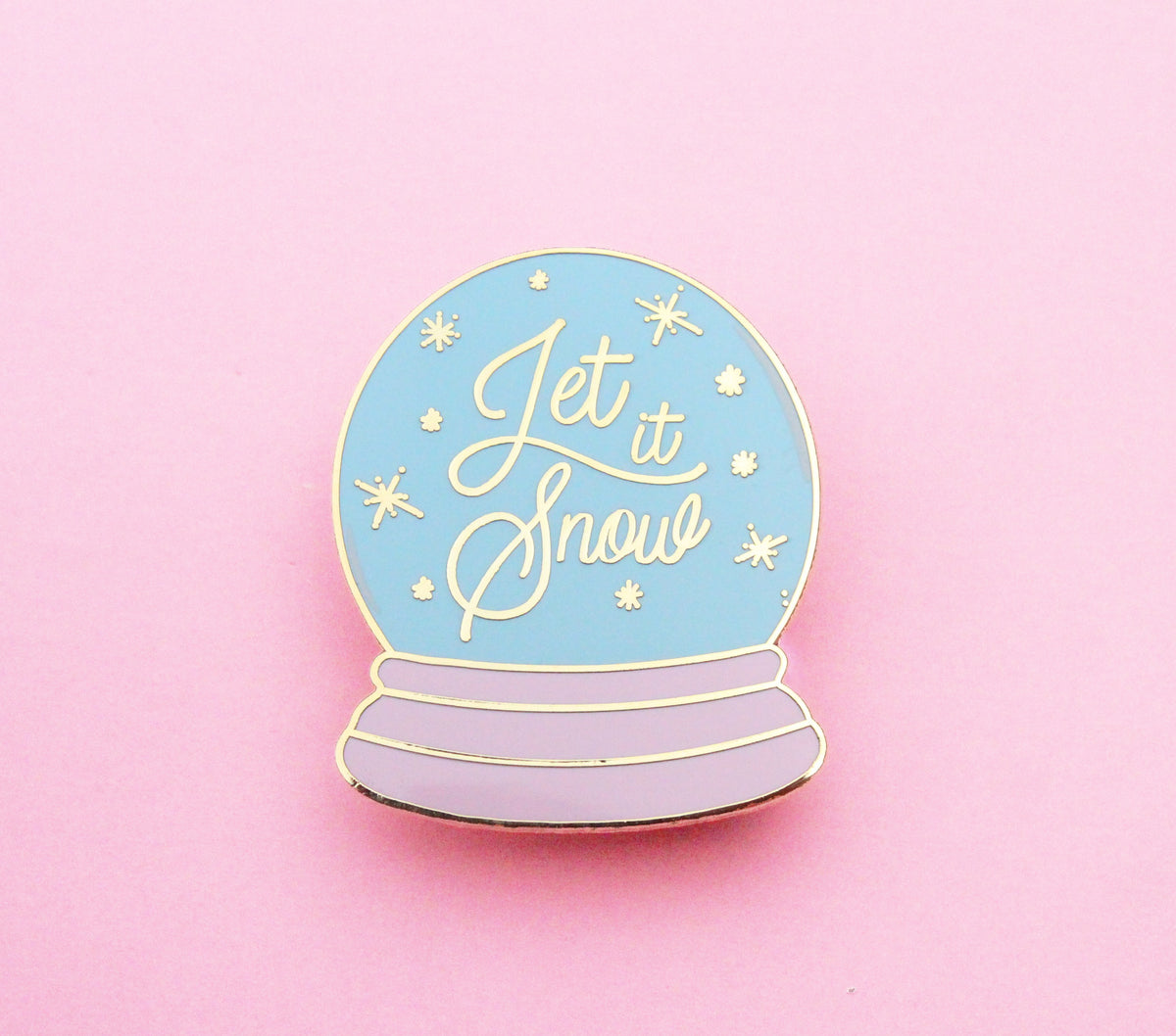 Let it snow enamel pin – Made Au Gold